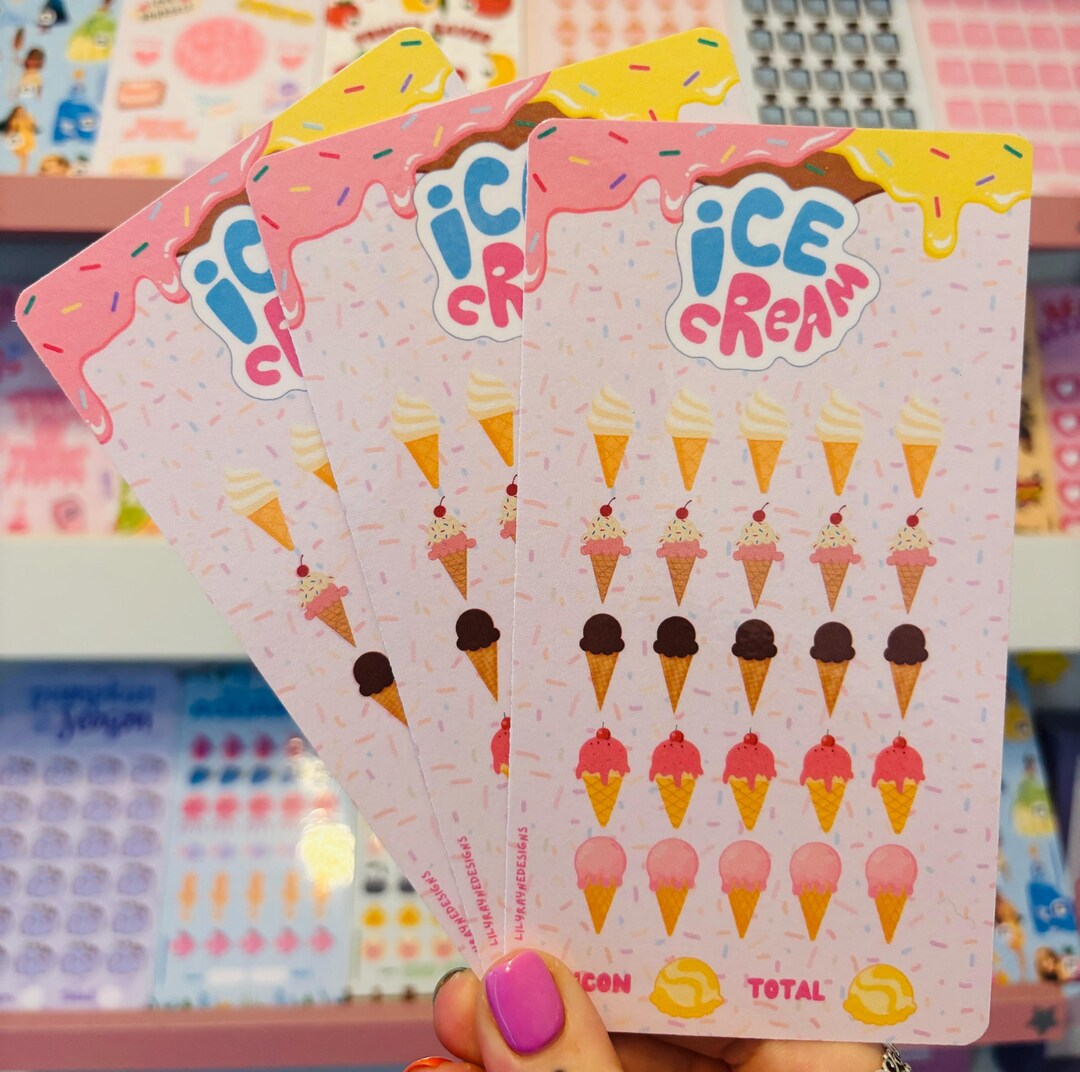 Icecream Saving Challenge Tracker - Etsy