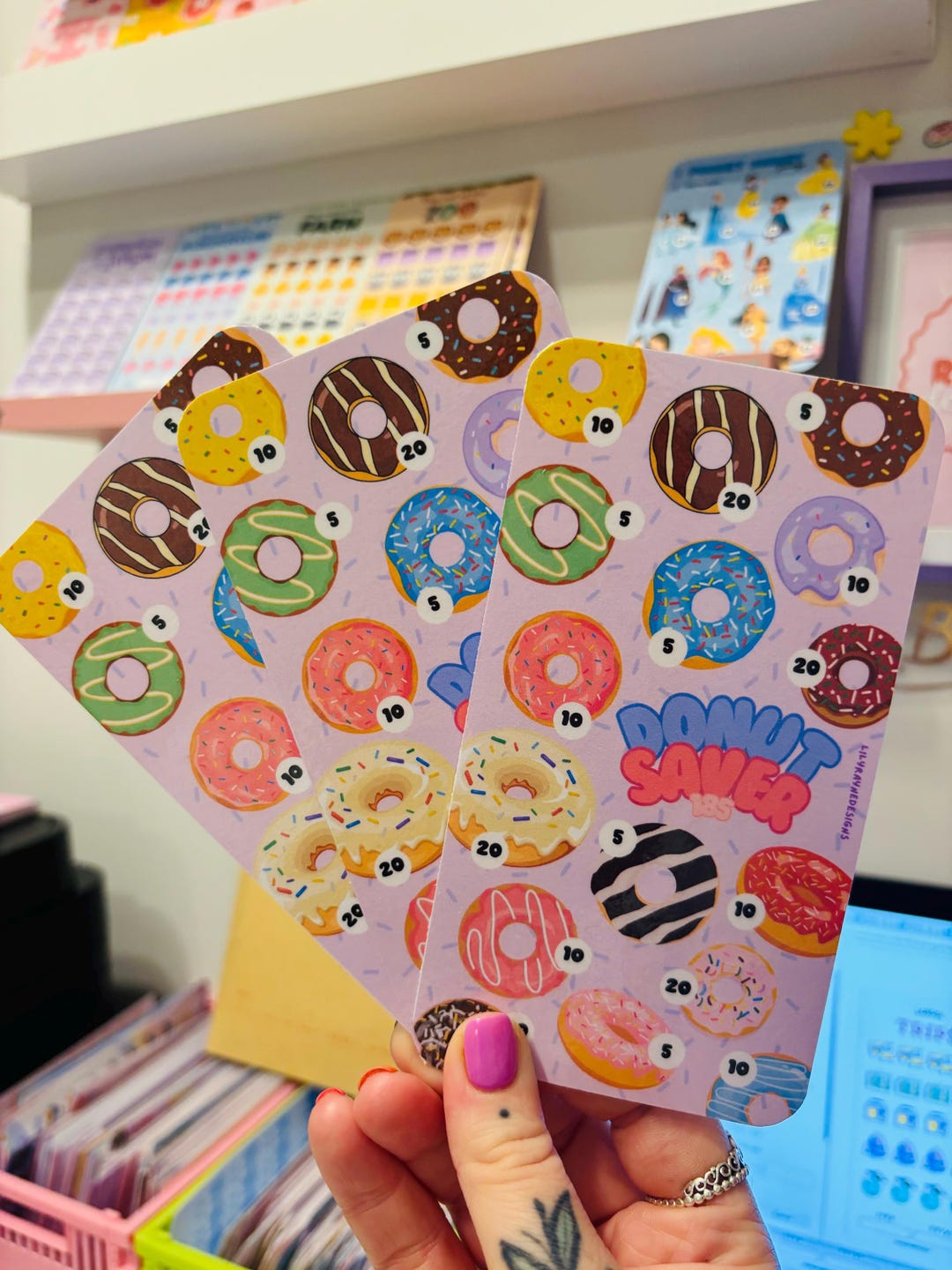 Donut Saver Saving Challenge Tracker - Etsy