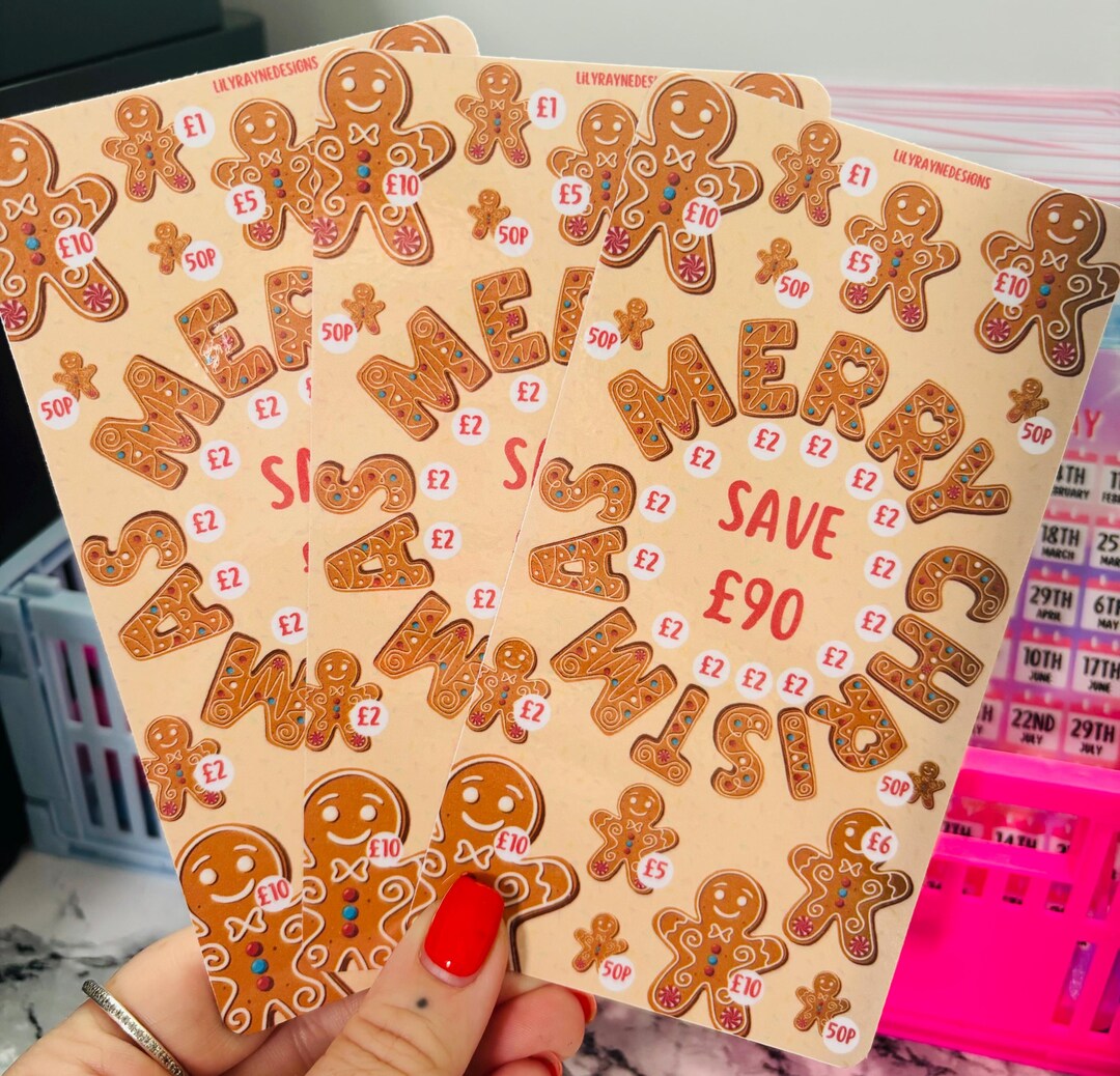 Christmas Gingerbread Saving Challenge Tracker - Etsy