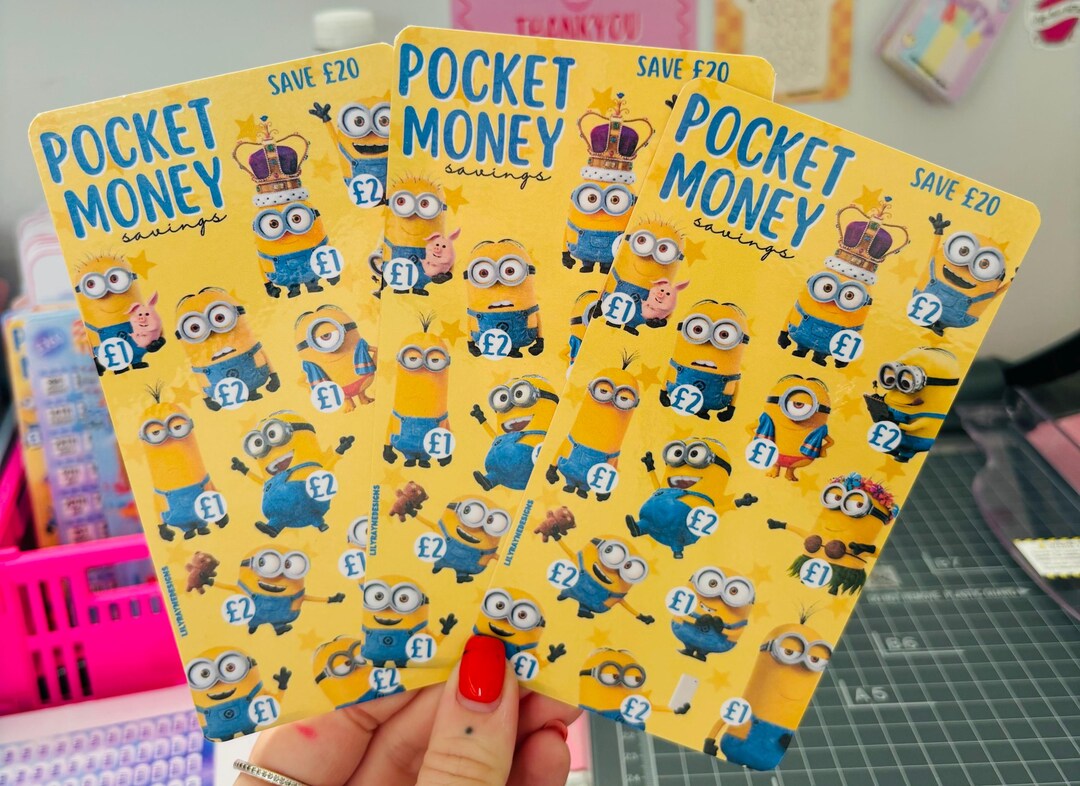 Minion Pocket Money Saving Challenge Tracker - Etsy