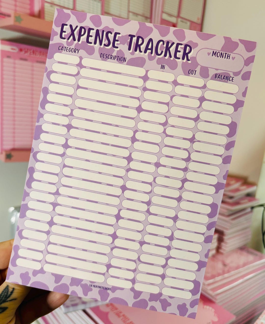 Expense Tracker A5 Tear off Notepad - Etsy