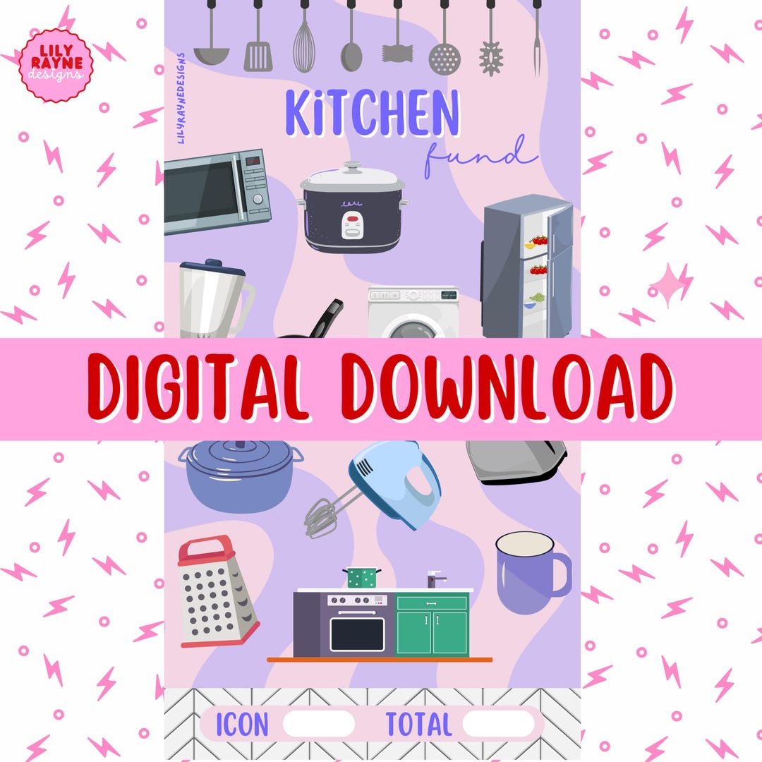 Kitchen Fund Savings Challenge | DIGITAL DOWNLOAD - Etsy