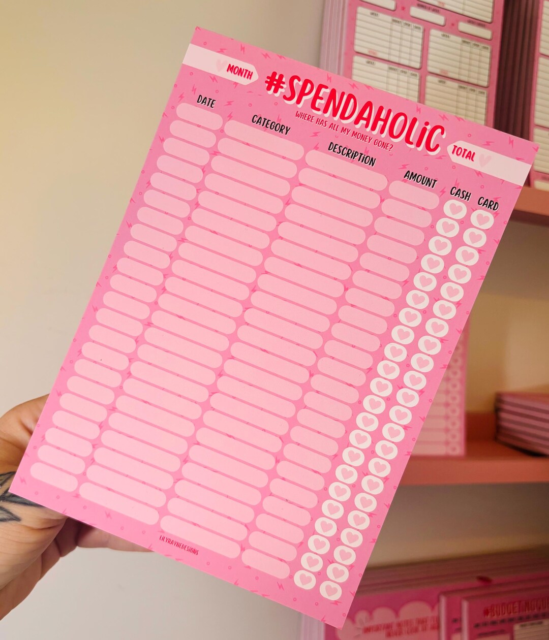 Expenses Tracker Notepad spendaholic A5 Notepad 50 Pages - Etsy UK