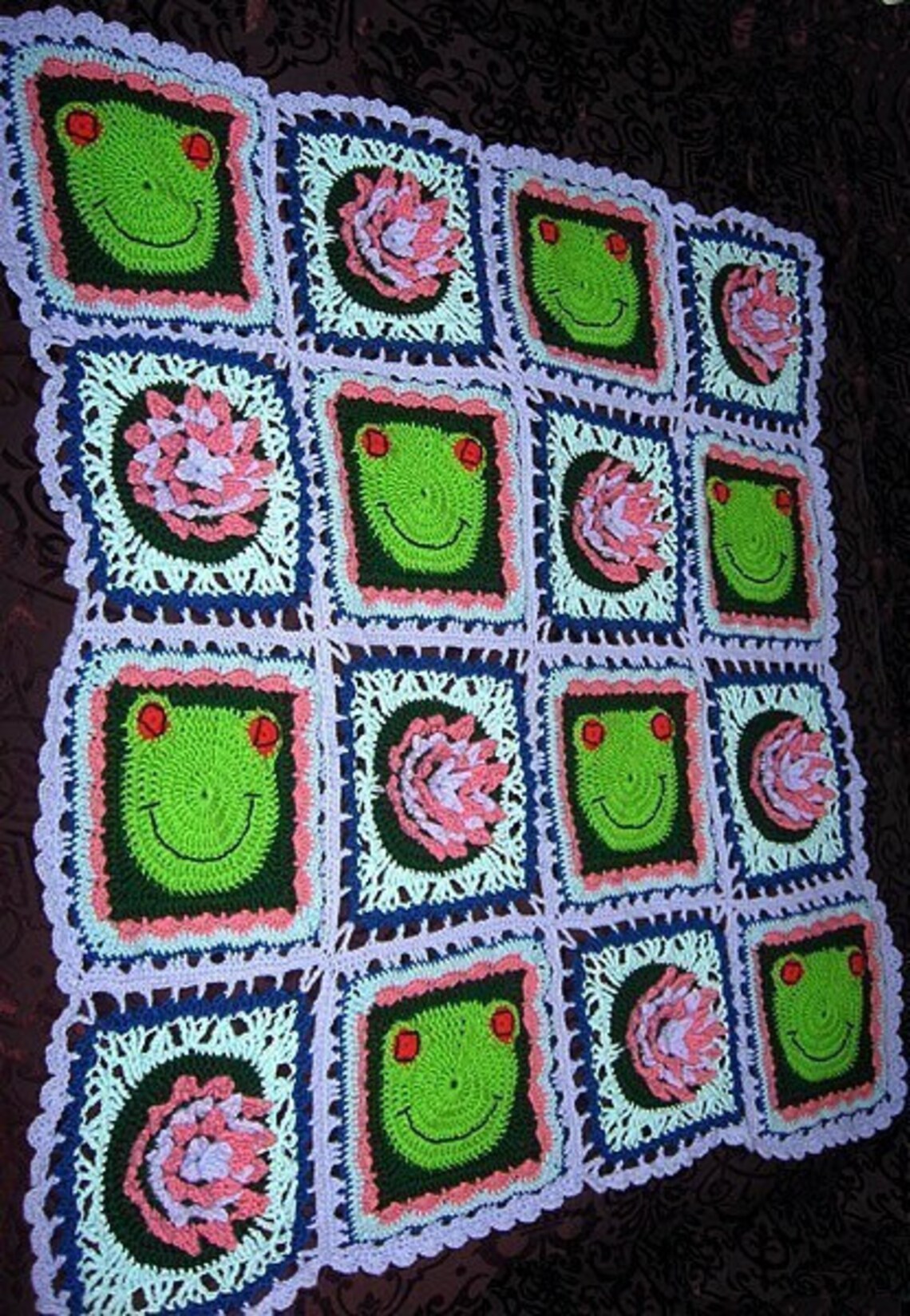 Ruff the Dog and Bone Granny Square Crochet PATTERN - Original - 2 ...