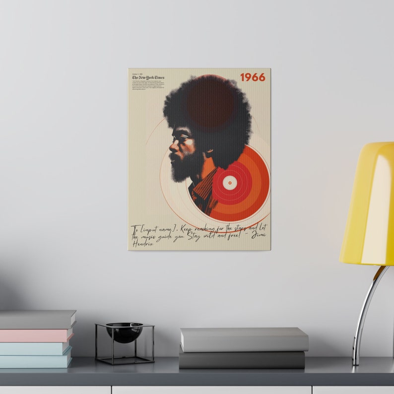 Jimi Hendrix Dedication Canvas Print Inch Vintage Art With Dedication ...