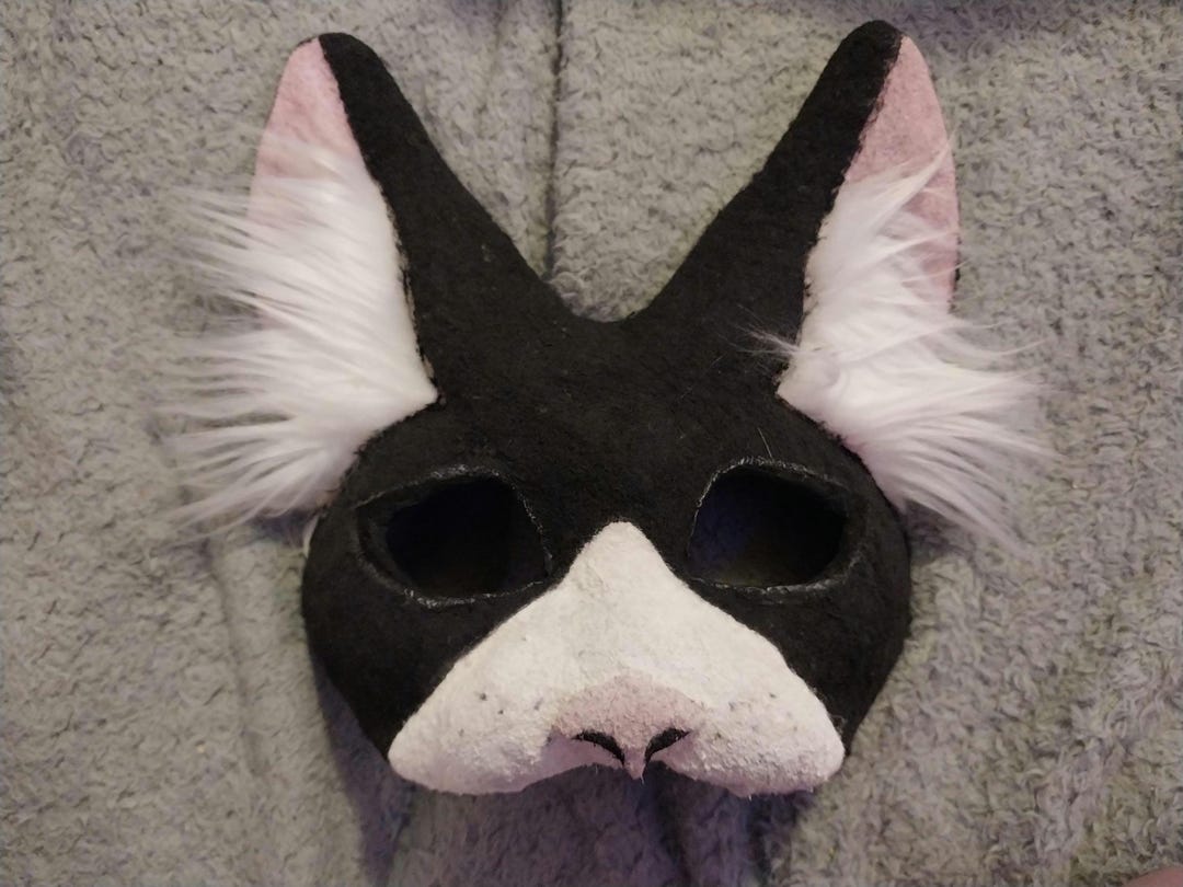 Tuxedo Cat Mask. Lined Inside and Elastic String. - Etsy