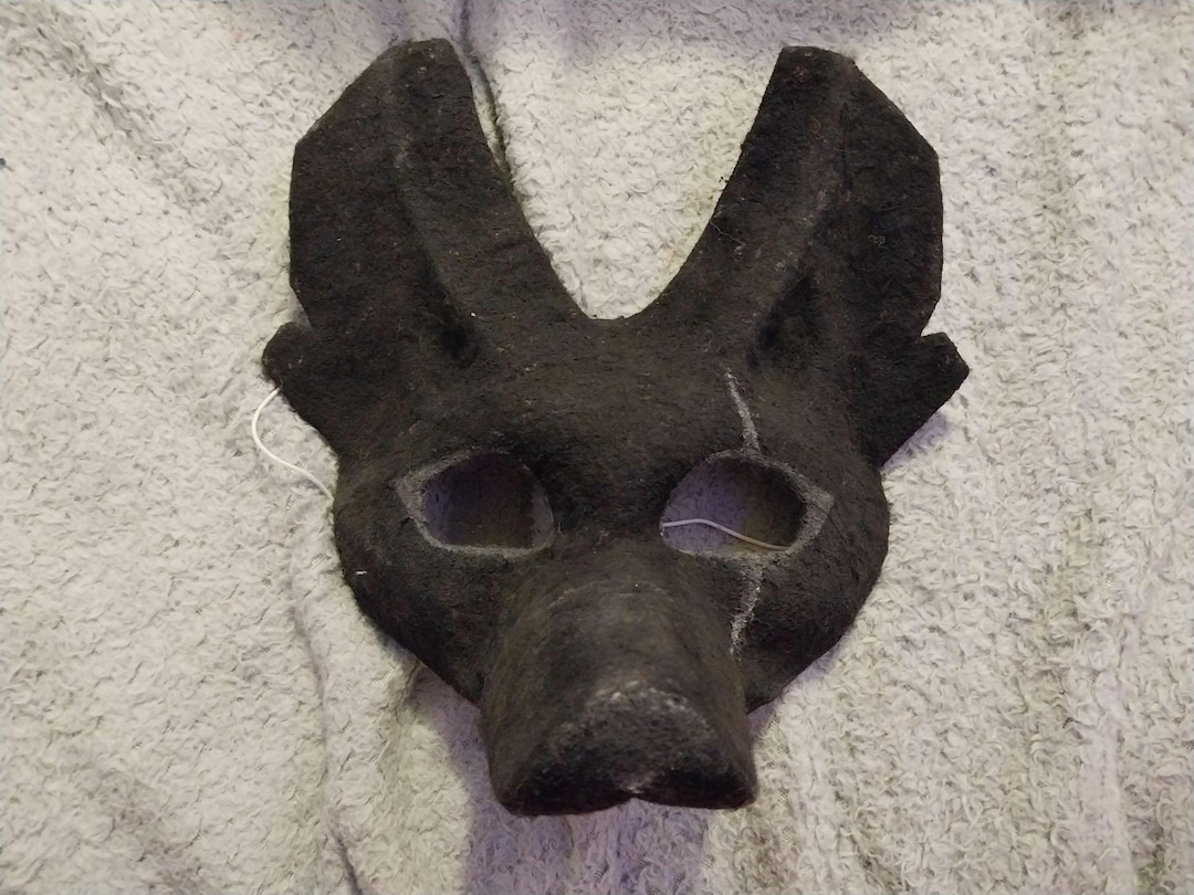 Black Fox Mask With Scar Over Eye - Etsy