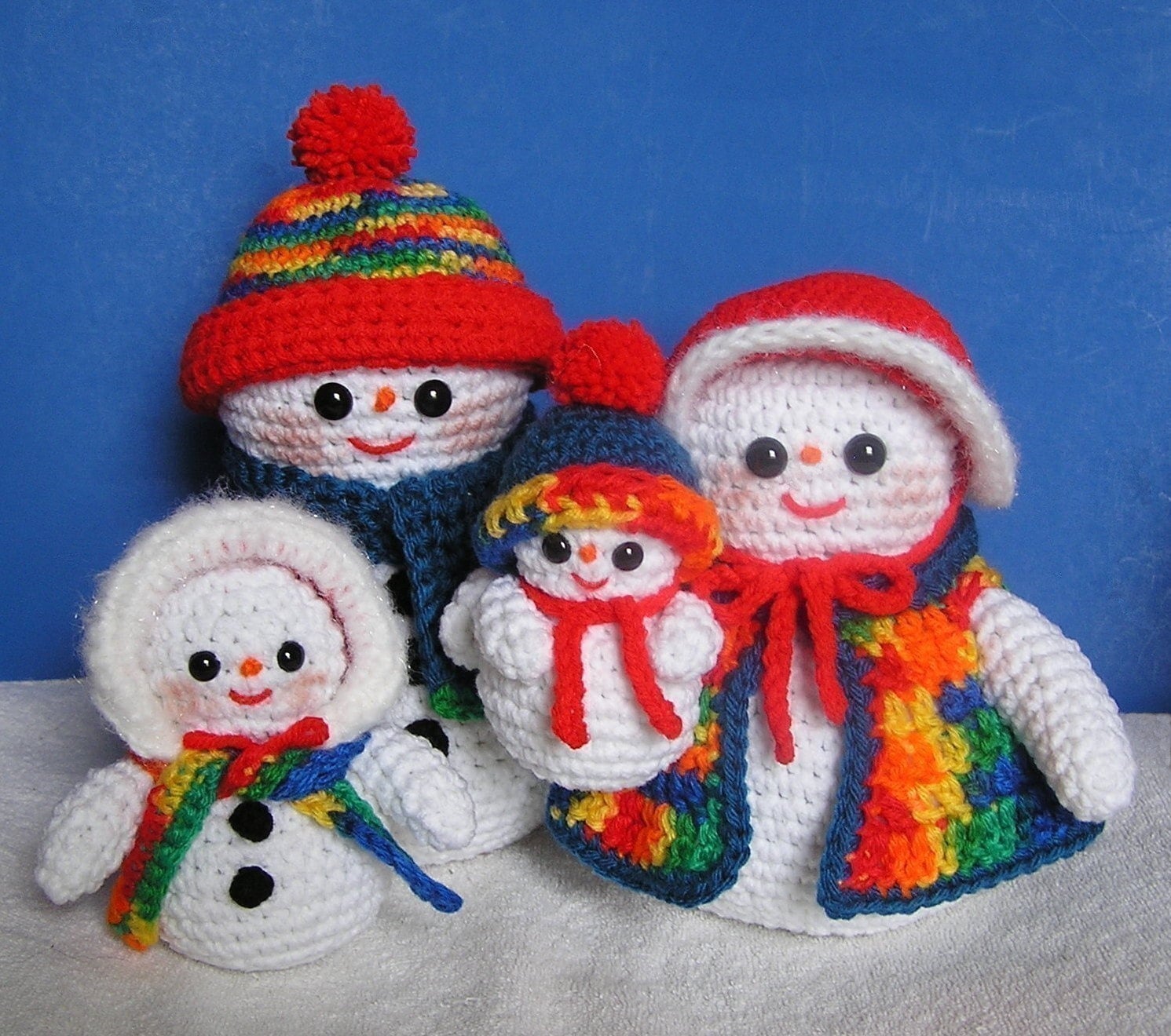 Pdf Crochet Pattern THE SNOW FAMILY english Only | Etsy