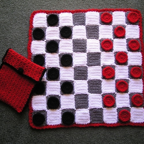 CHECKERS SET PDF Crochet Pattern english Only - Etsy