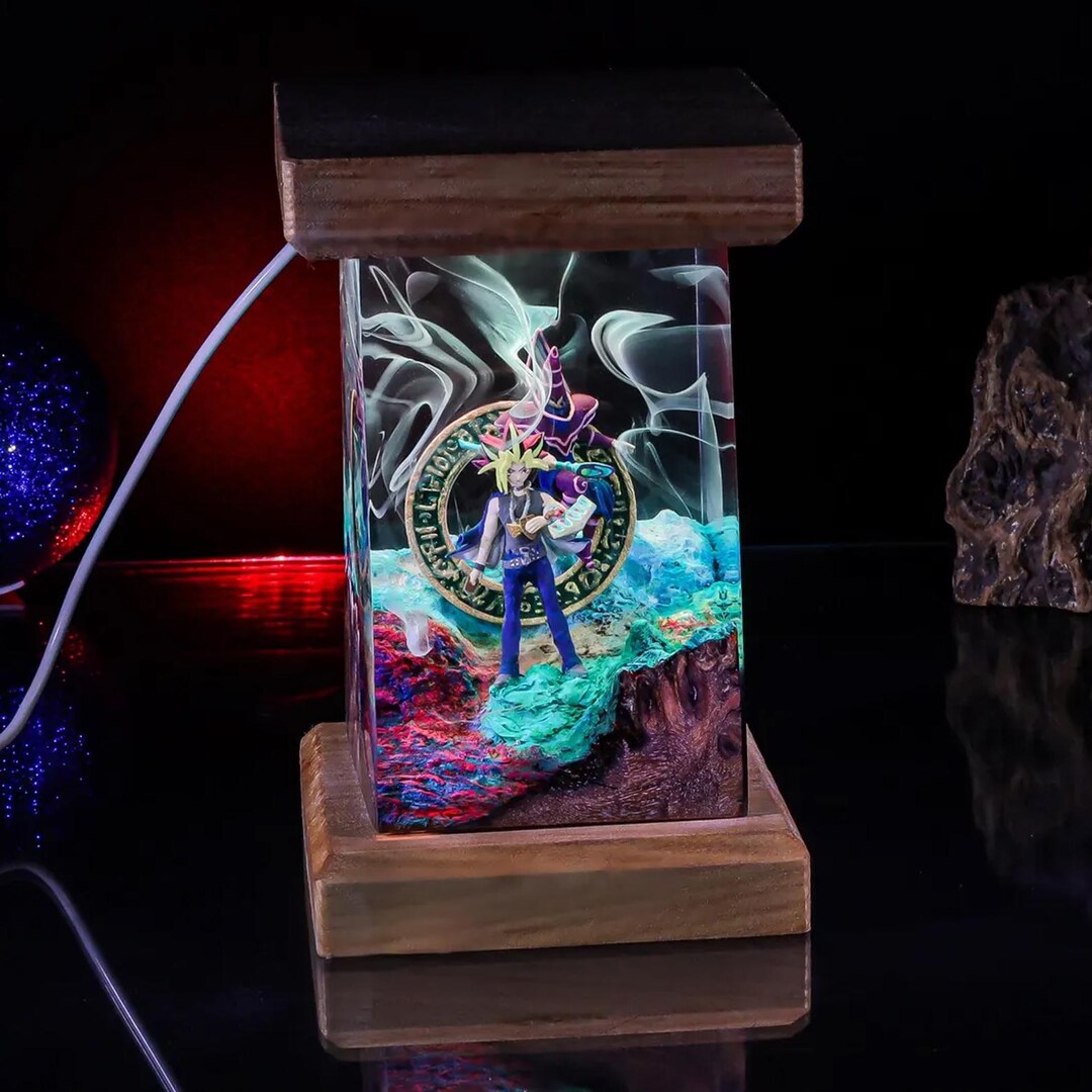Muto Yugi Dark Magician Game Anime Custom Resin Lamp, Resin Creations ...