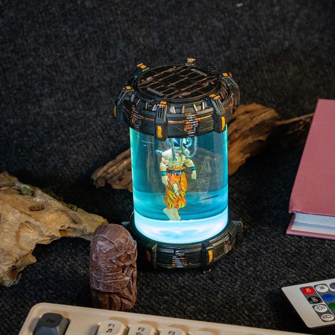 Hero Saiyan Super Healing Chamber Incubator Resin Lamp, LED Anime Night ...
