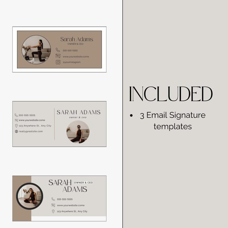 Professional Email Signatures for Fitness Trainers / Coaches | PLR ...