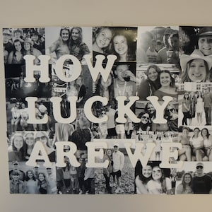 How Lucky Are We Canvas- Handmade Photo Collage - Etsy