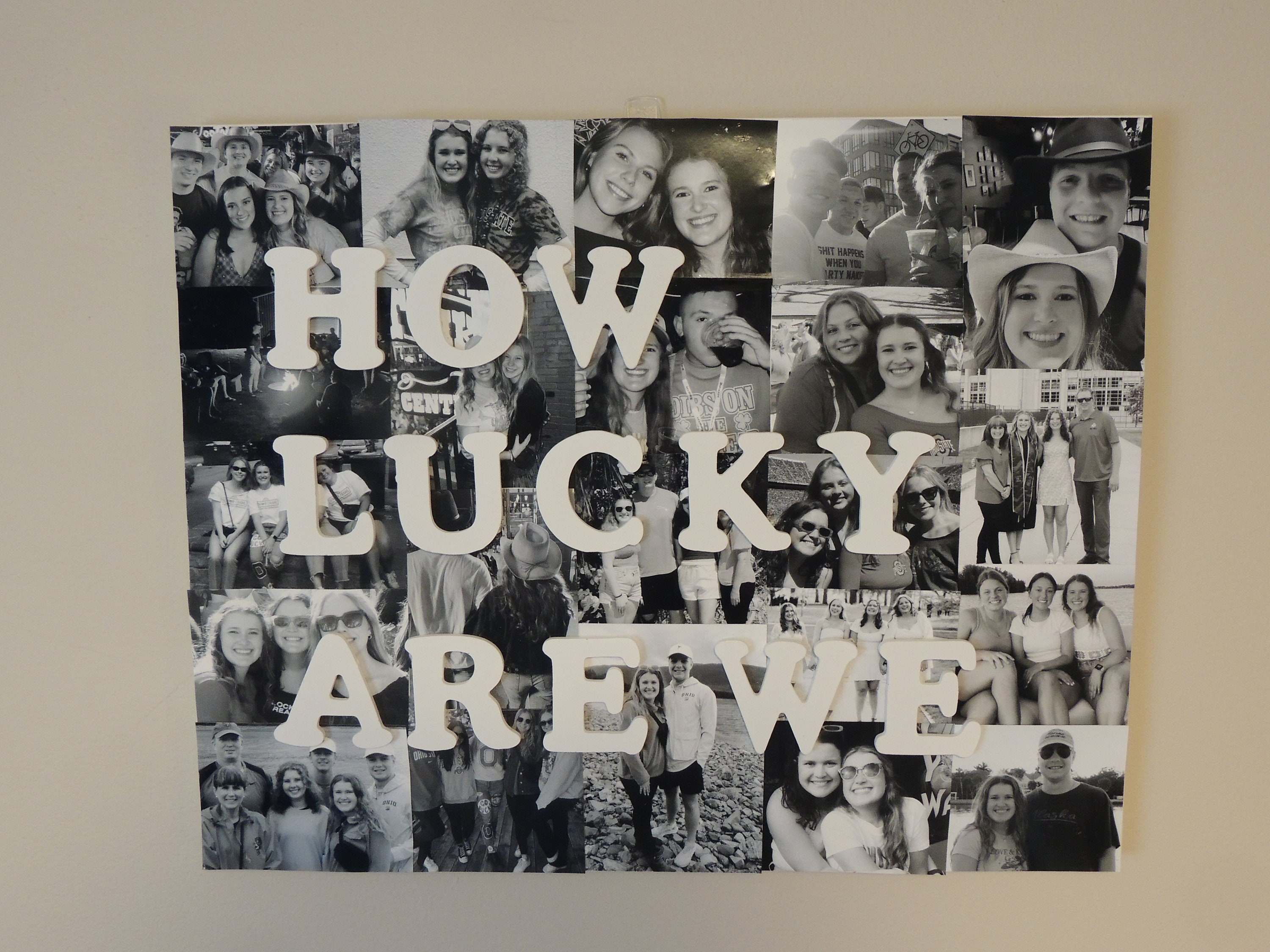 How Lucky Are We Canvas- Handmade Photo Collage - Etsy