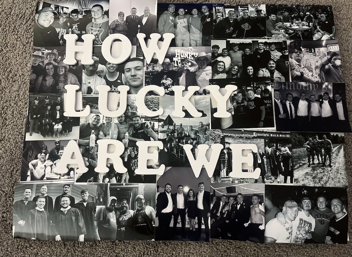 How Lucky Are We Canvas- Handmade Photo Collage - Etsy
