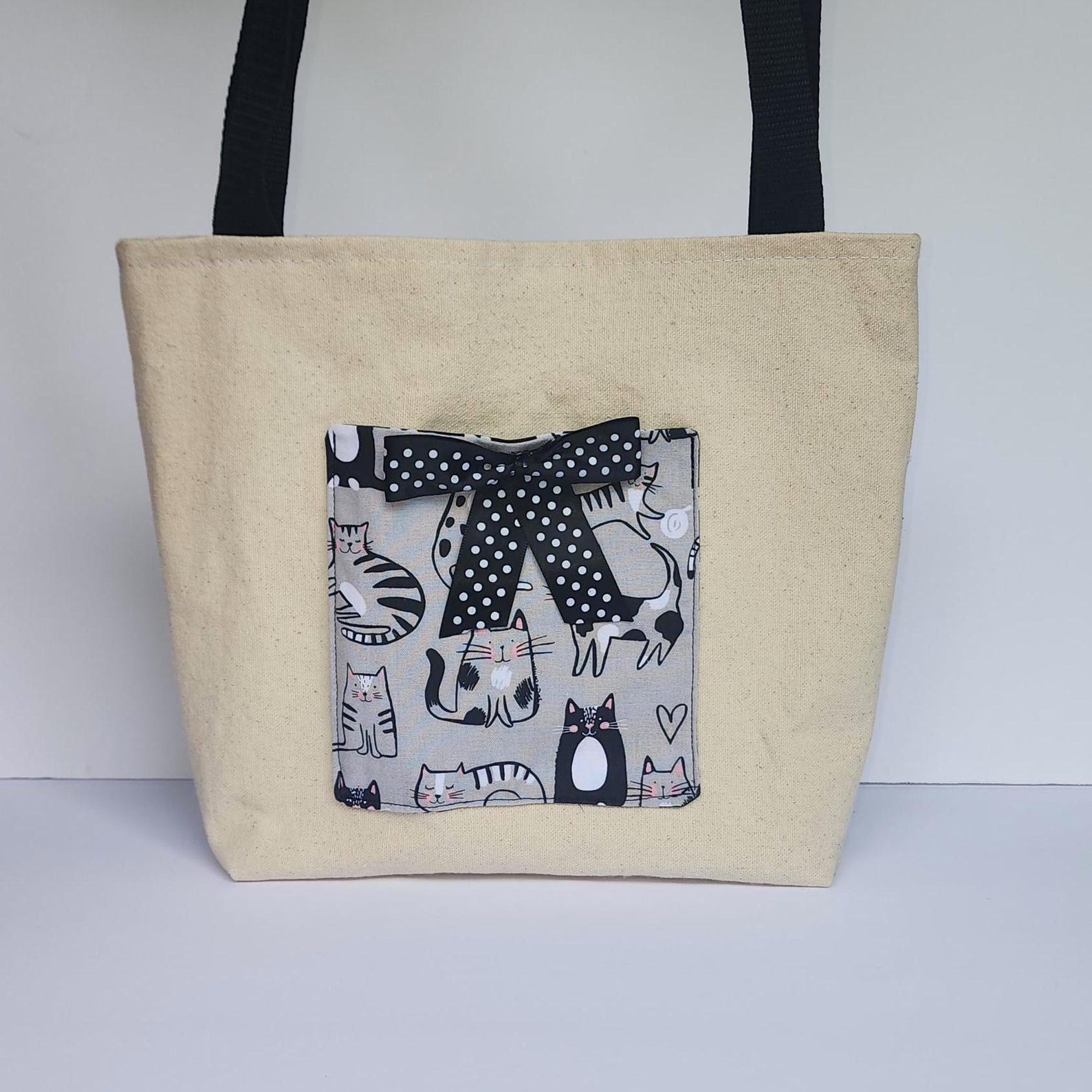 Handmade Bag, Cat Print Purse, Cute Cat Purse, Cat Print Tote, Cat ...