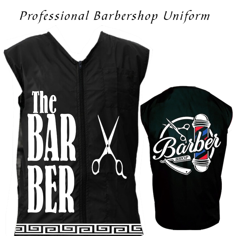 Professional Barbershop Uniform Barber Vest Salon Uniform Hair Cutting ...