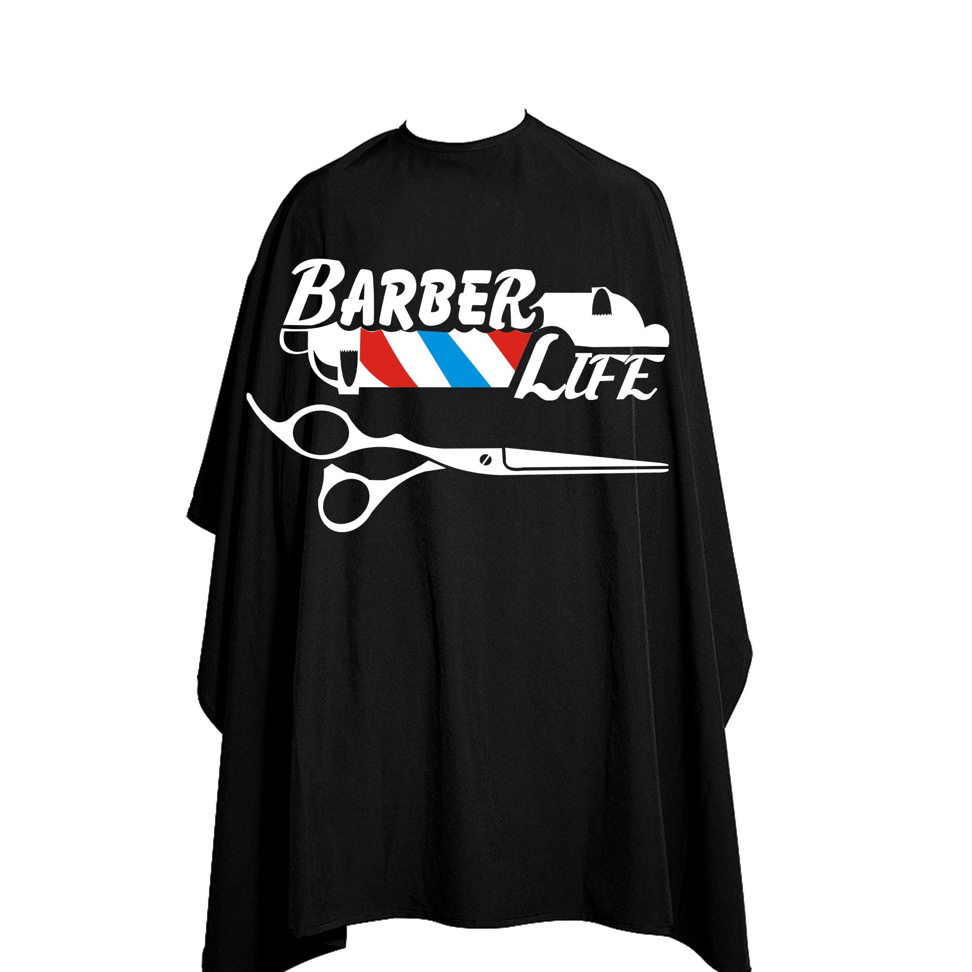 Barber Jacket Barbershop Full Sleeve Haircut Smock Barber Uniform ...
