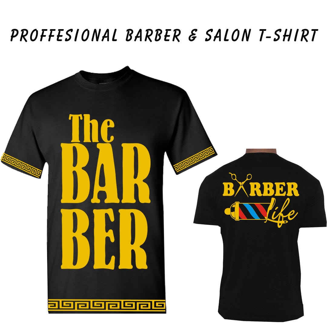 Black Ice Barber T-shirt: Unisex Salon Uniform - Etsy