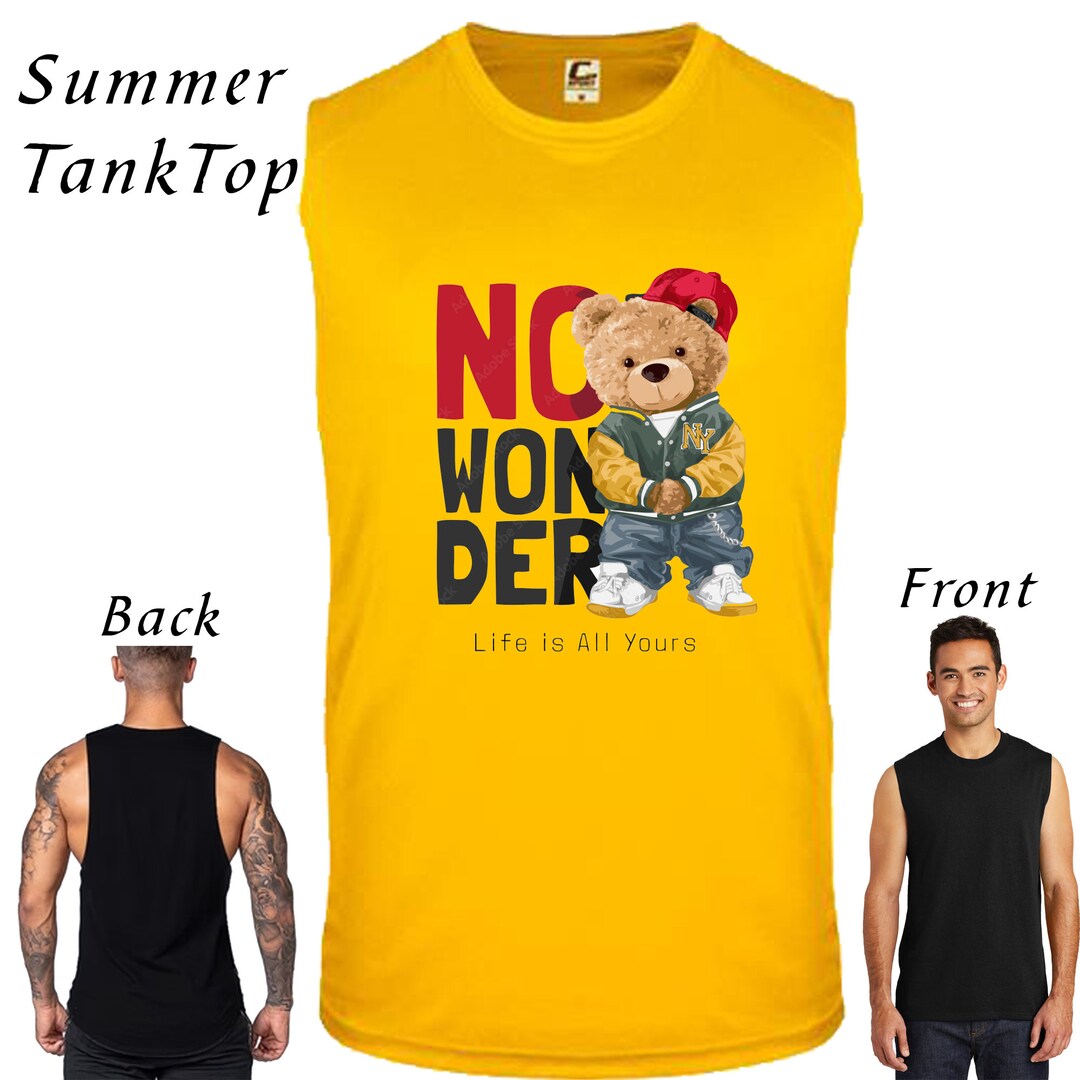 Beautiful Teddy Bear Tank Top American Teddy Bear Tank Top Unisex Dtf ...