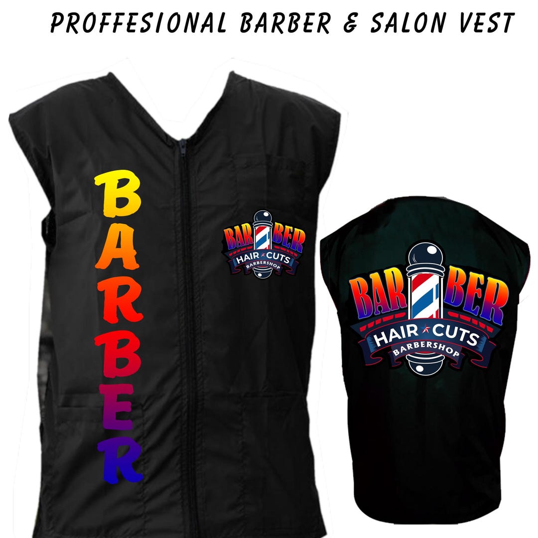 Professional Barbershop Uniform Barber Vest Salon Uniform Hair Cutting Cape Barber Cape Salon ...