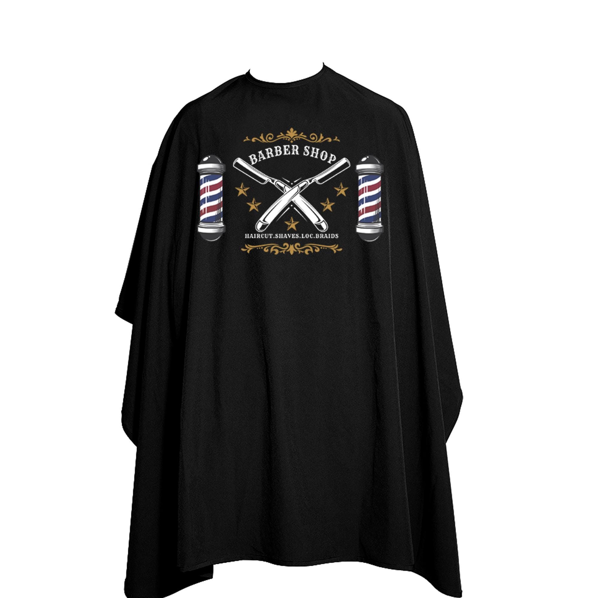 Barber Jacket Barbershop Full Sleeve Haircut Smock Barber Uniform ...