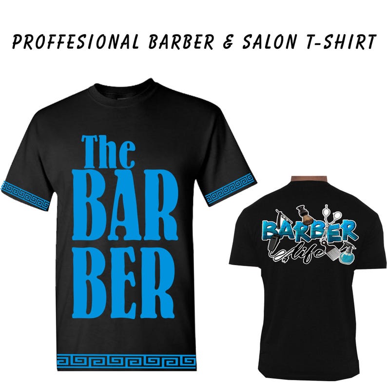 Professional Barbershop Uniform T-shirt Barber T-shirt Salon Uniform ...