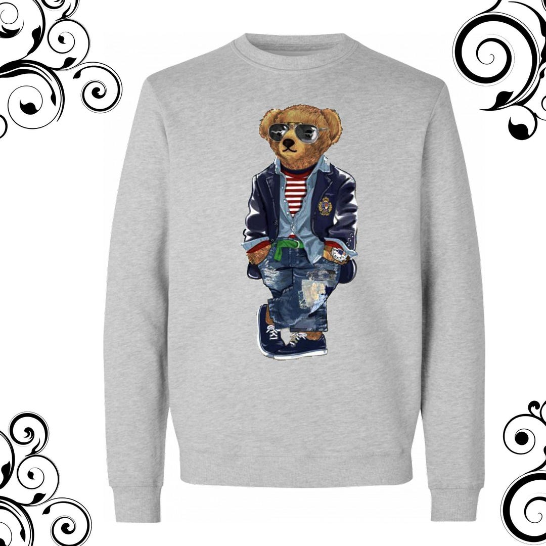 Teddy Bear Sweatshirt: American Style DTF Print, Unisex - Etsy