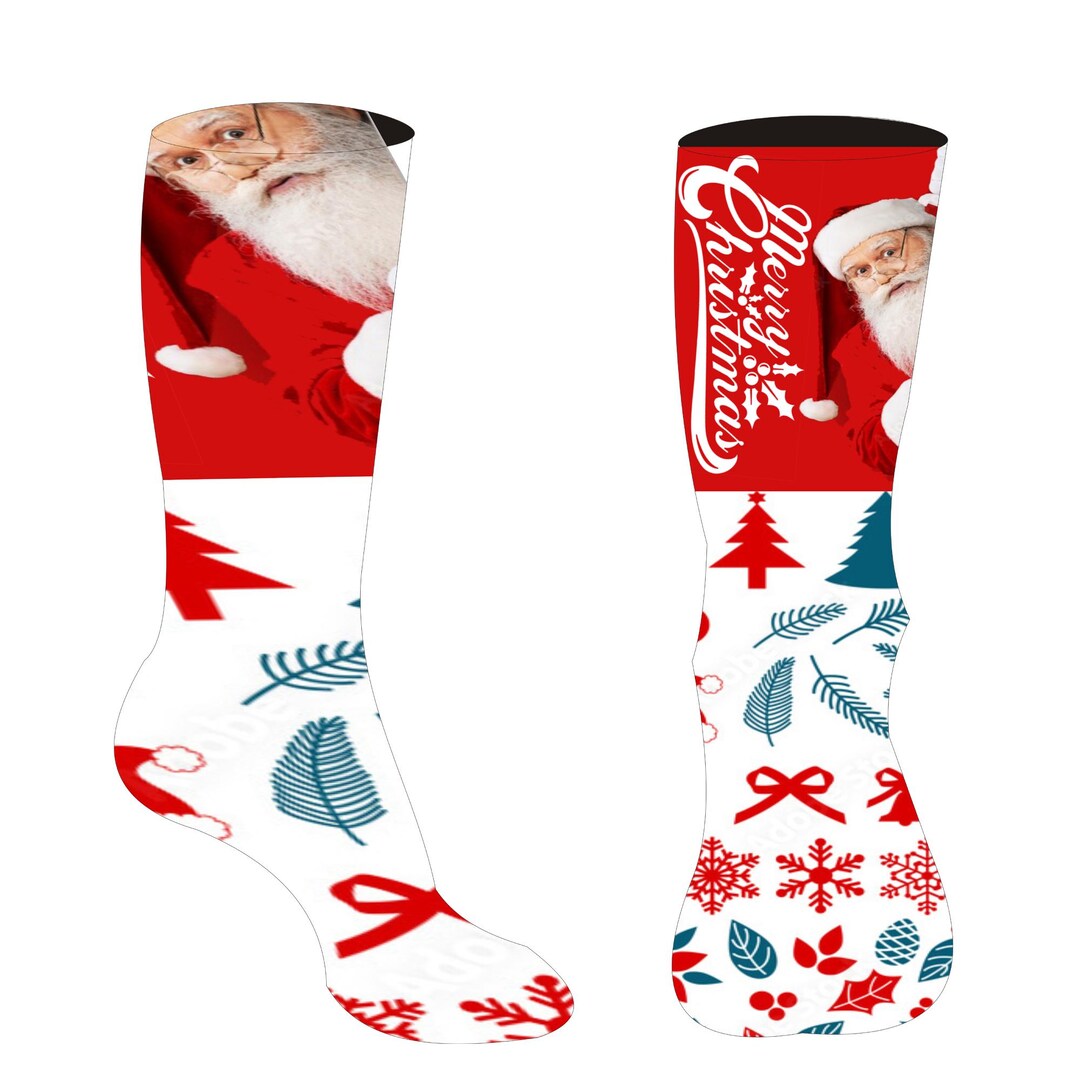 Sublimation Custom Socks Christmas Socks Santa Claus Design (S-3XL) - Etsy