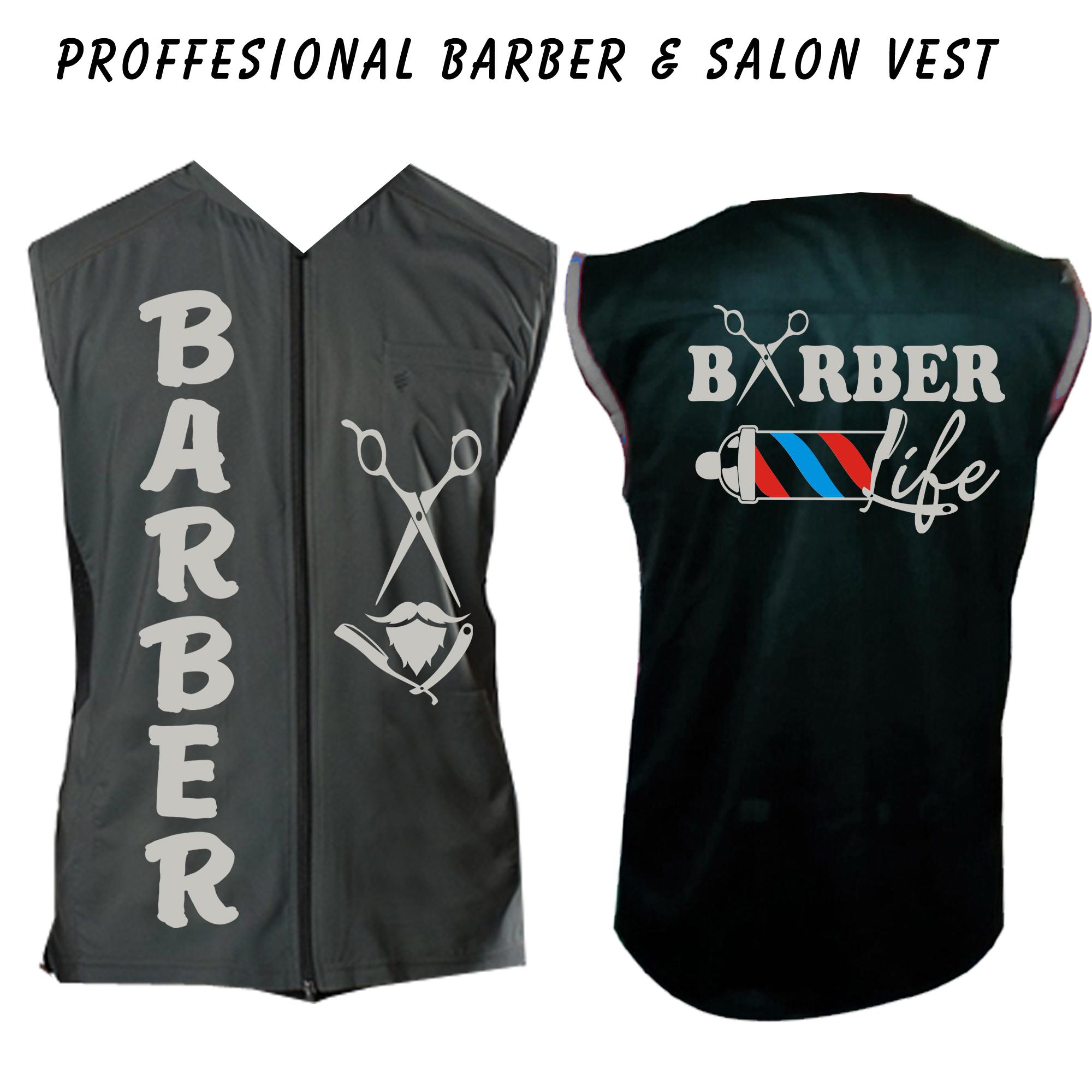 Professional Barbershop Uniform Barber Vest Salon Uniform Hair Cutting ...