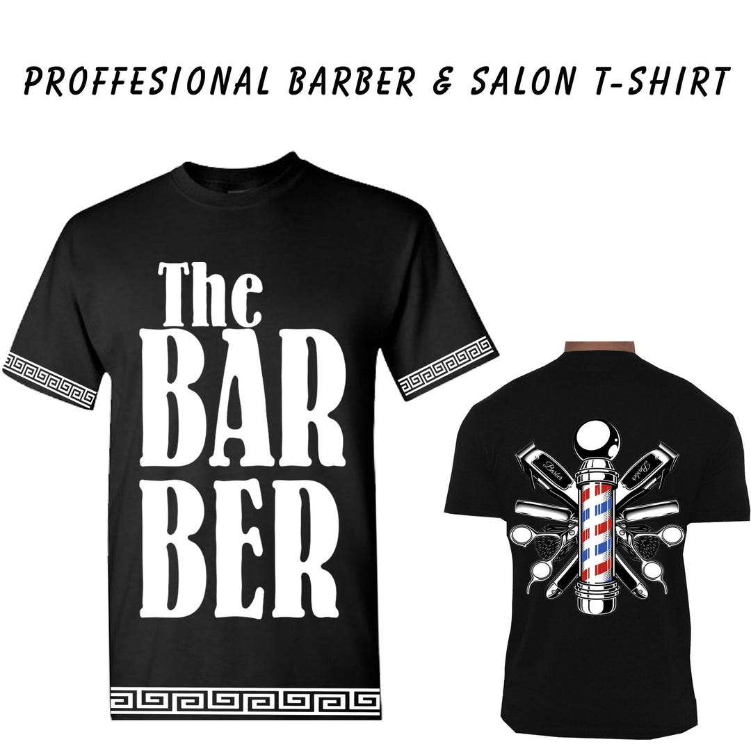 Professional Barbershop Uniform T-shirt Barber T-shirt Salon Uniform ...