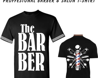Professional Barbershop Uniform T-shirt Barber T-shirt Salon Uniform ...