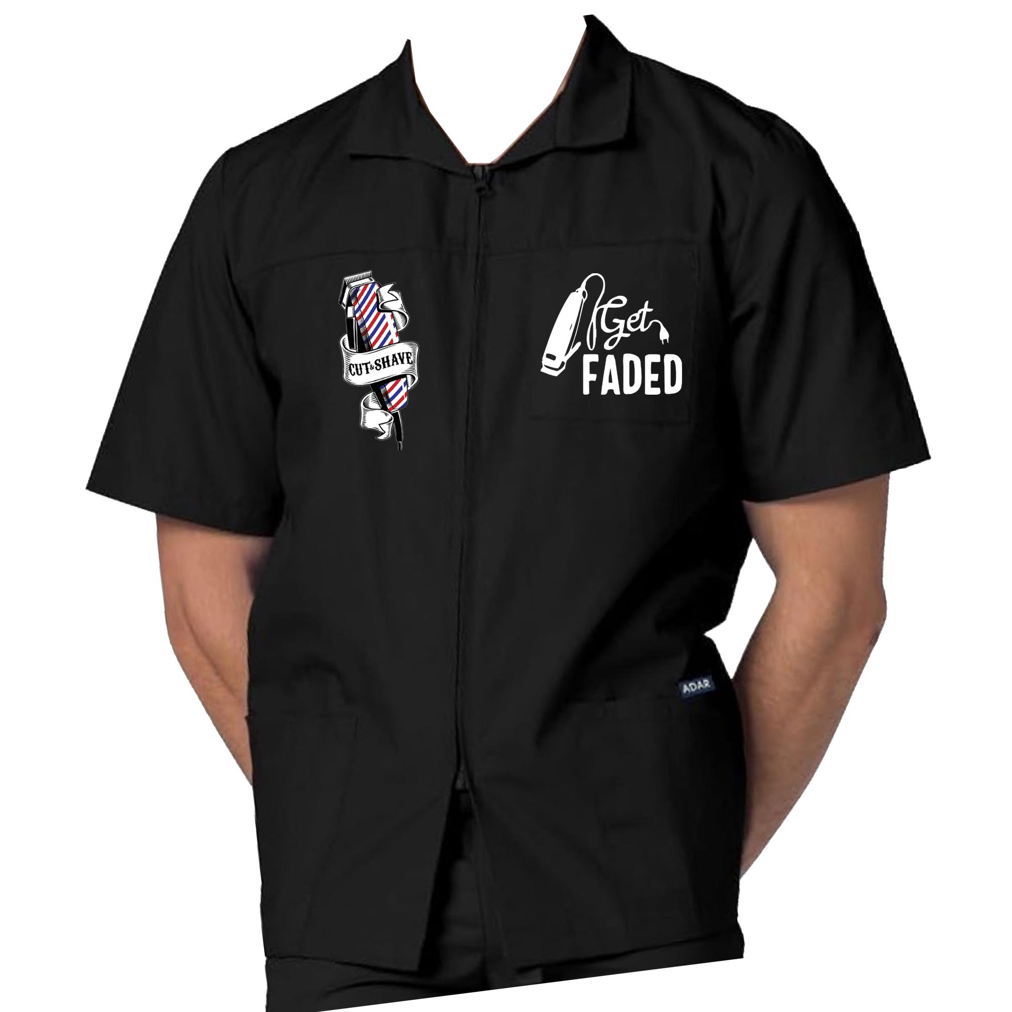 Barber Jacket Barbershop Full Sleeve Haircut Smock Barber Uniform ...