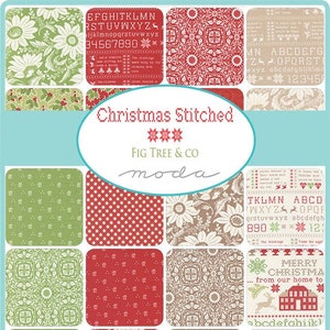 CHRISTMAS STITCHED Fig Tree Joanna Figueroa Christmas Fabric Moda ...