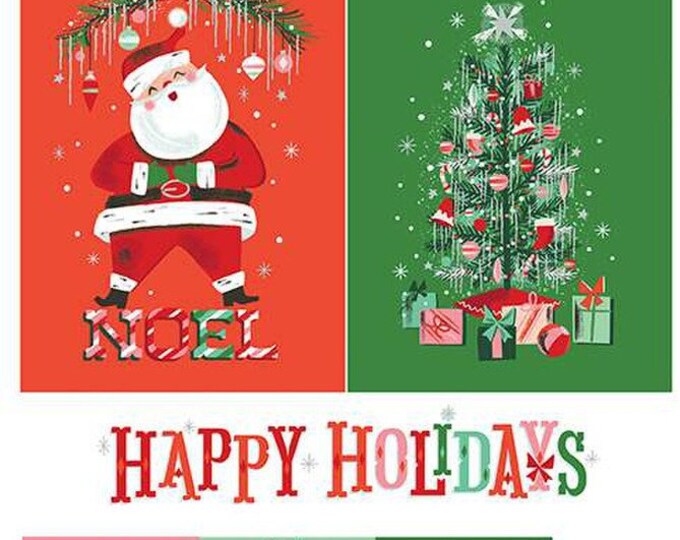 TWAS Christmas Panel by Jill Howarth Vintage Christmas Santa Fabric for ... TWAS Christmas Panel by Jill Howarth Vintage Christmas Santa Fabric for ...