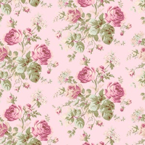 FRENCH ROSES by Clothworks Shabby Chic Cottage Core Floral Pastel ...