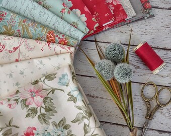 ELLIE by Brenda Riddle Moda Fabric Shabby Chic Cotton Soft Pastel Pink ...