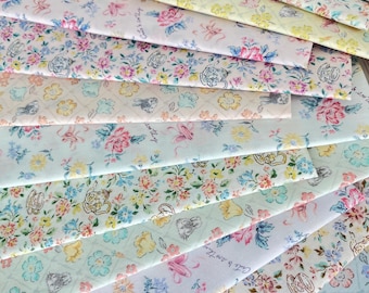 FIND ME Cosmo Cotton Japanese Quilt Fabrics Strawberries Pastel Tiny ...