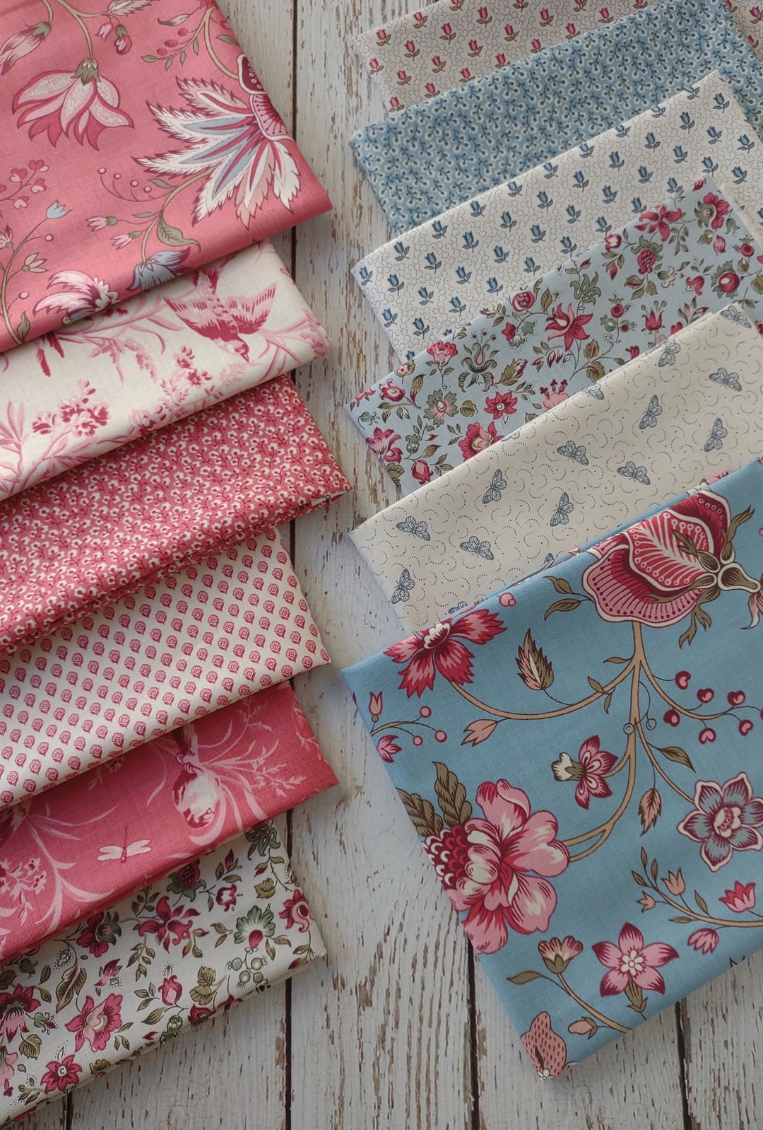 ANTOINETTE by French General Vintage French Fabric in Red Blue Gray off ...