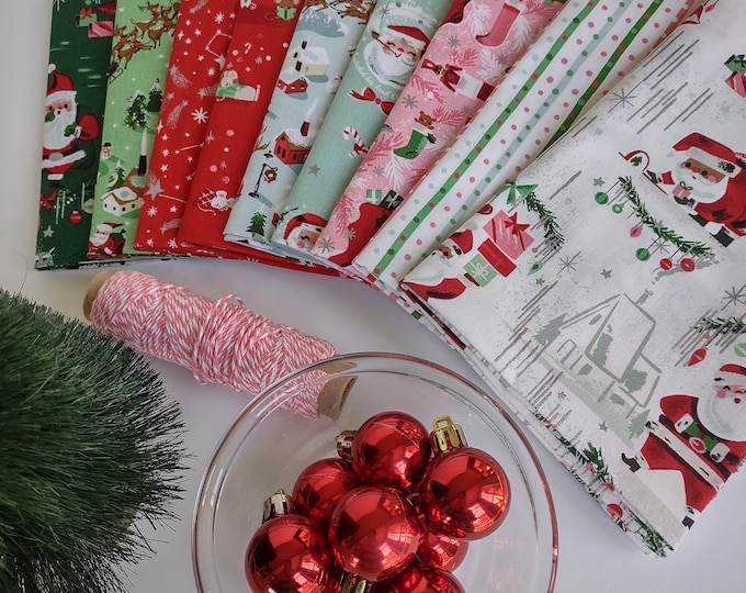 TWAS by Jill Howarth Vintage Christmas Santa Fabric for Riley Blake ... TWAS by Jill Howarth Vintage Christmas Santa Fabric for Riley Blake ...