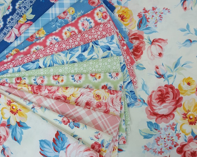 COUNTRY COTTAGE Michael Miller Fabrics Shabby Rose Cottage Core Cotton ...