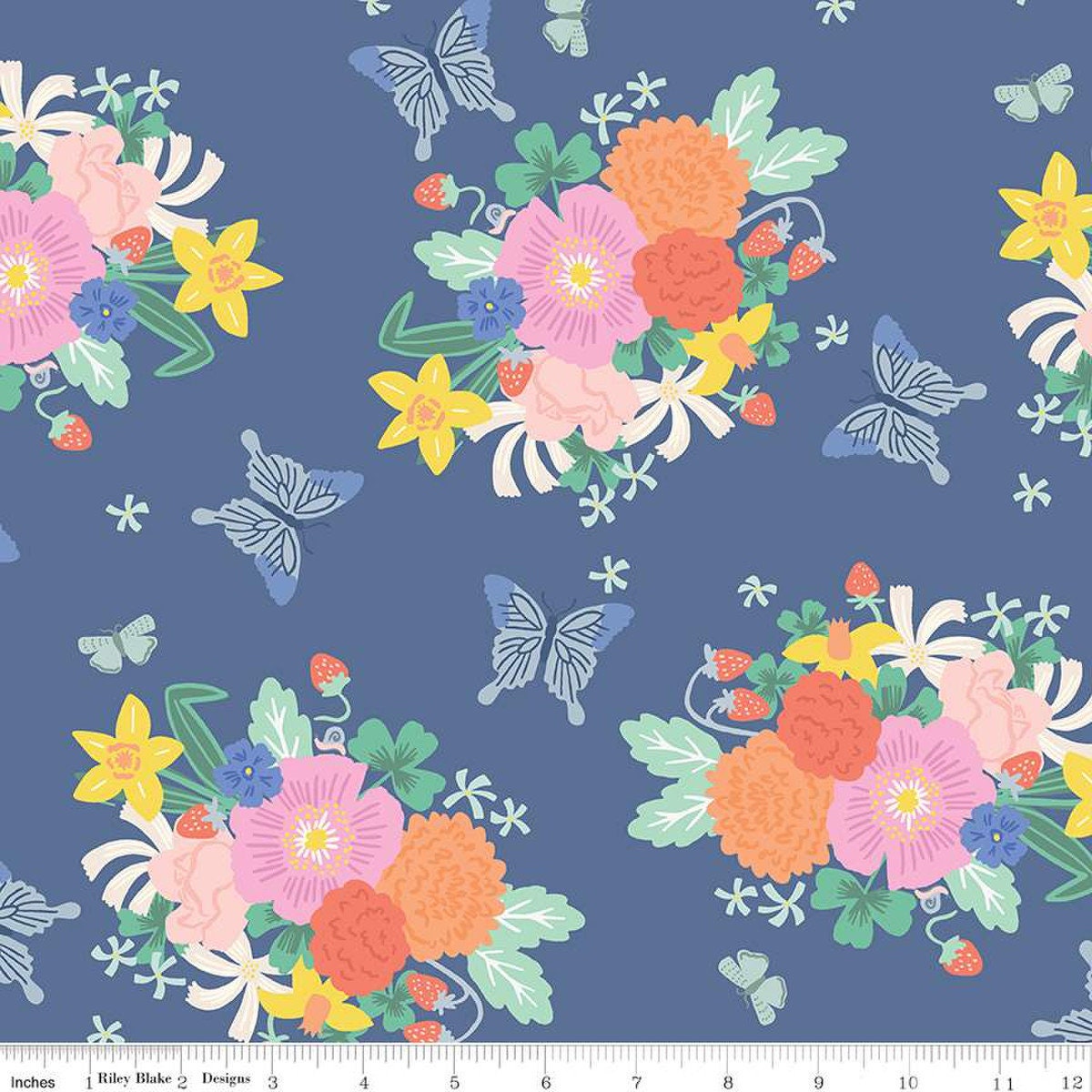 CHLOE by Rachel Erickson Citrus & Mint Floral Fabrics Girl Quilting ...