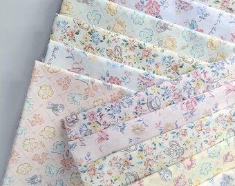 FIND ME Cosmo Cotton Japanese Quilt Fabrics Floral Pastel Tiny Shabby ...