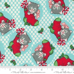 KITTY CHRISTMAS by Urban Chiks Vintage Christmas Fabrics From Moda ...