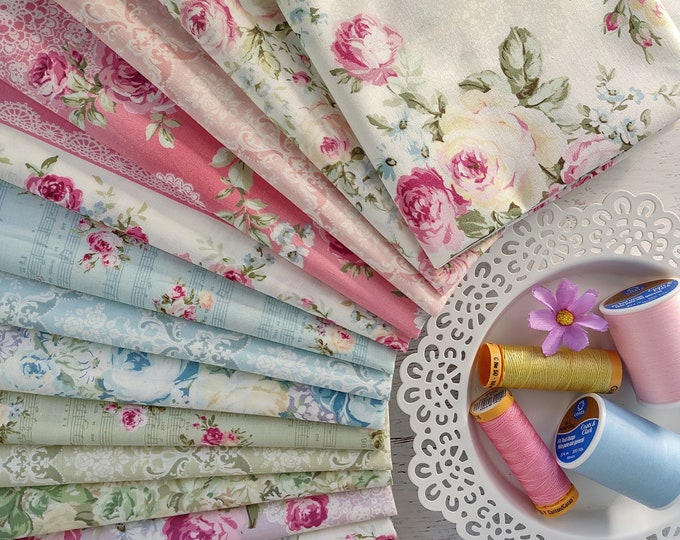 ROSE WALTZ Ruru Bouquet Quilt Gate ~ Shabby Chic Cottage Core Japanese ...