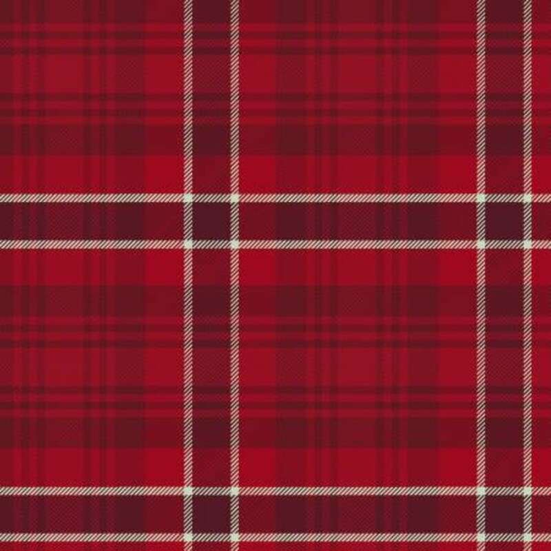 Red Plaid Fabric - Etsy