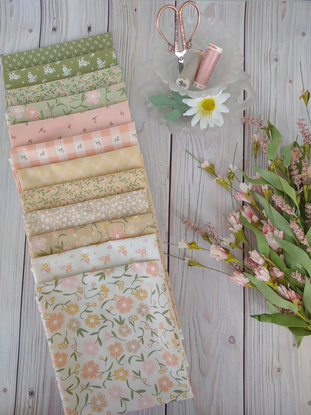 FLOWER GIRL Heather Briggs My Sew Quilty Life Moda Fabric Pastel Small ...