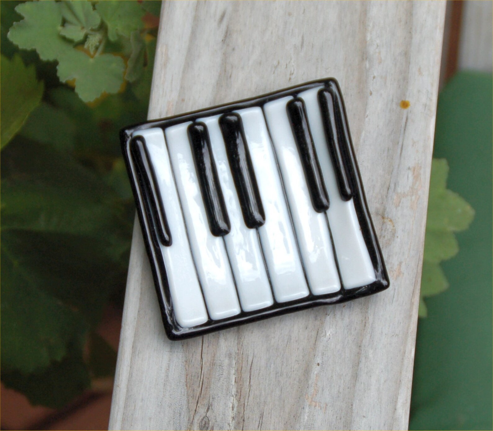 Fused Glass Art Plate, Piano or Keyboard, Mini - Etsy