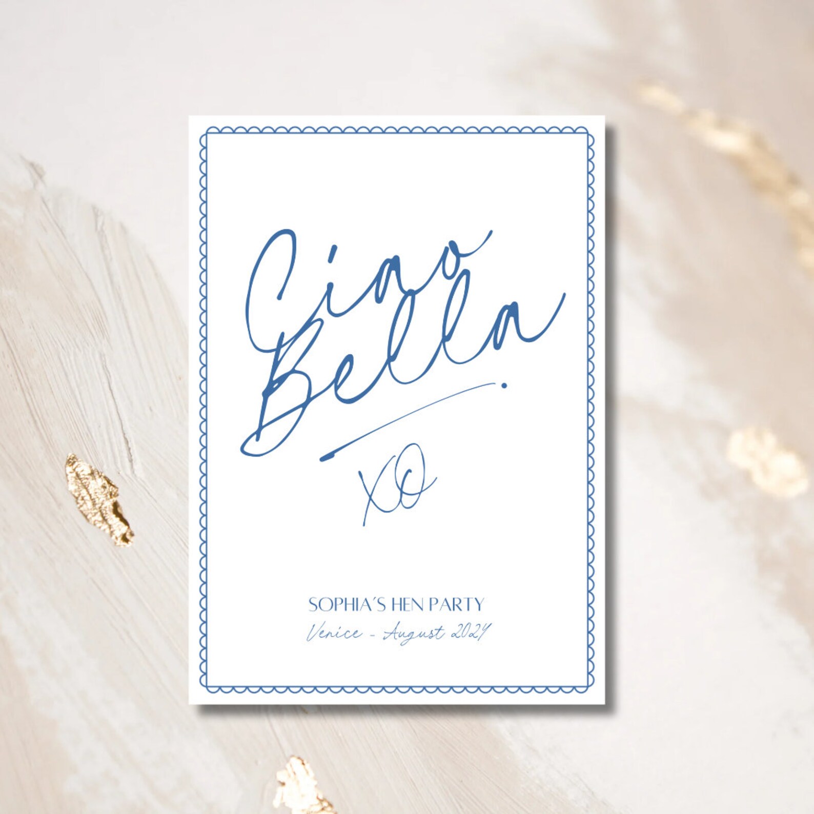 Editable Ciao Bella Blue Welcome Sign | Customisable Canva Template ...