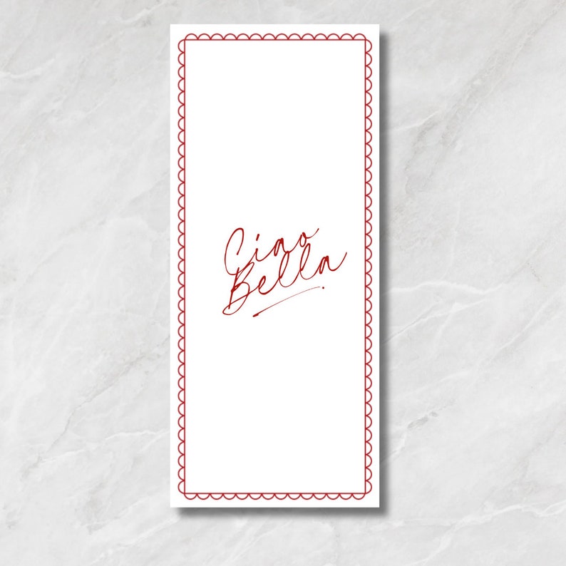 Editable Ciao Bella Italian Theme Menu | Customisable Canva Template ...